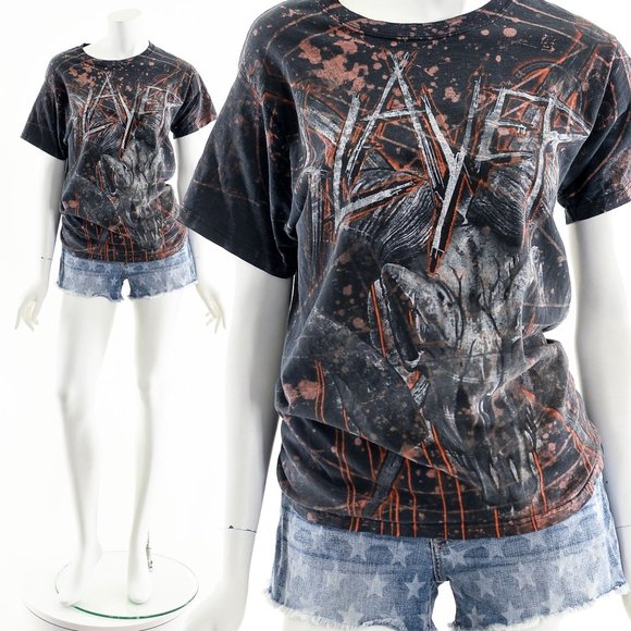 Tops | Vintage Slayer Tshirt 200s Blood Splattered Band Tee | Poshmark